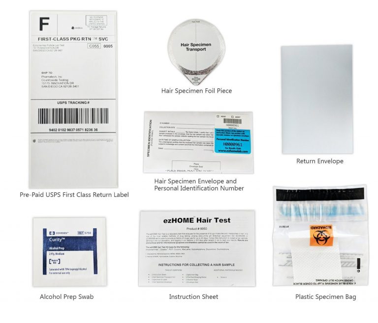 Macujo method home hair test kit for hair drug testing